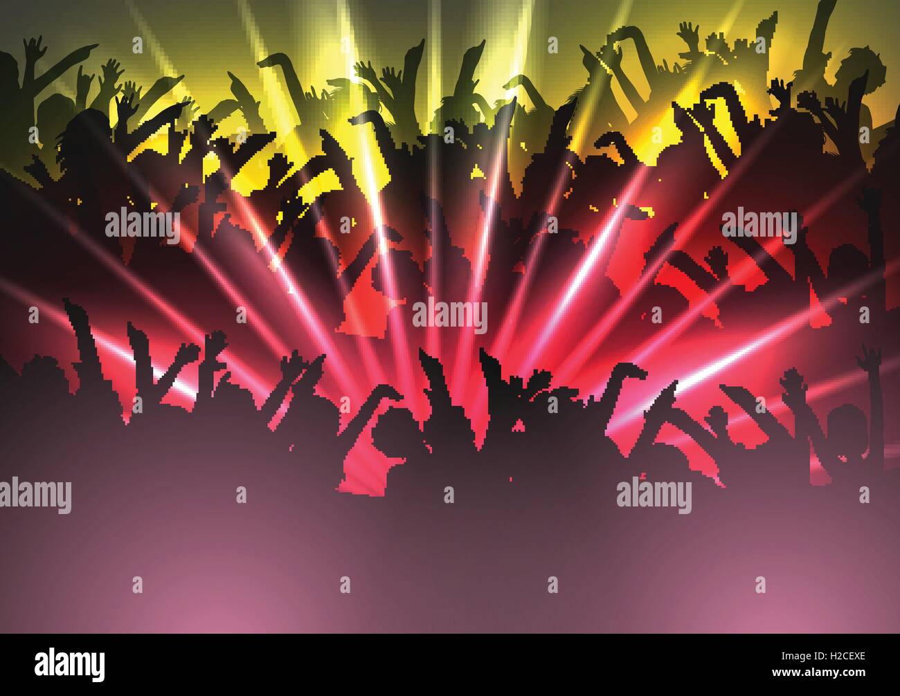 Party People Crowd, Festive Disco Event Background Stock Vector Image ...