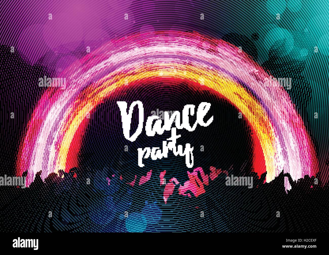 Dance Party Poster Background Template Stock Vector Image & Art - Alamy