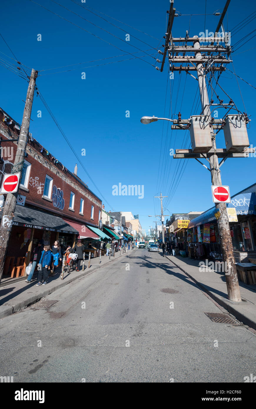 A main street in the unique and eclectic Kensington Market district in ...