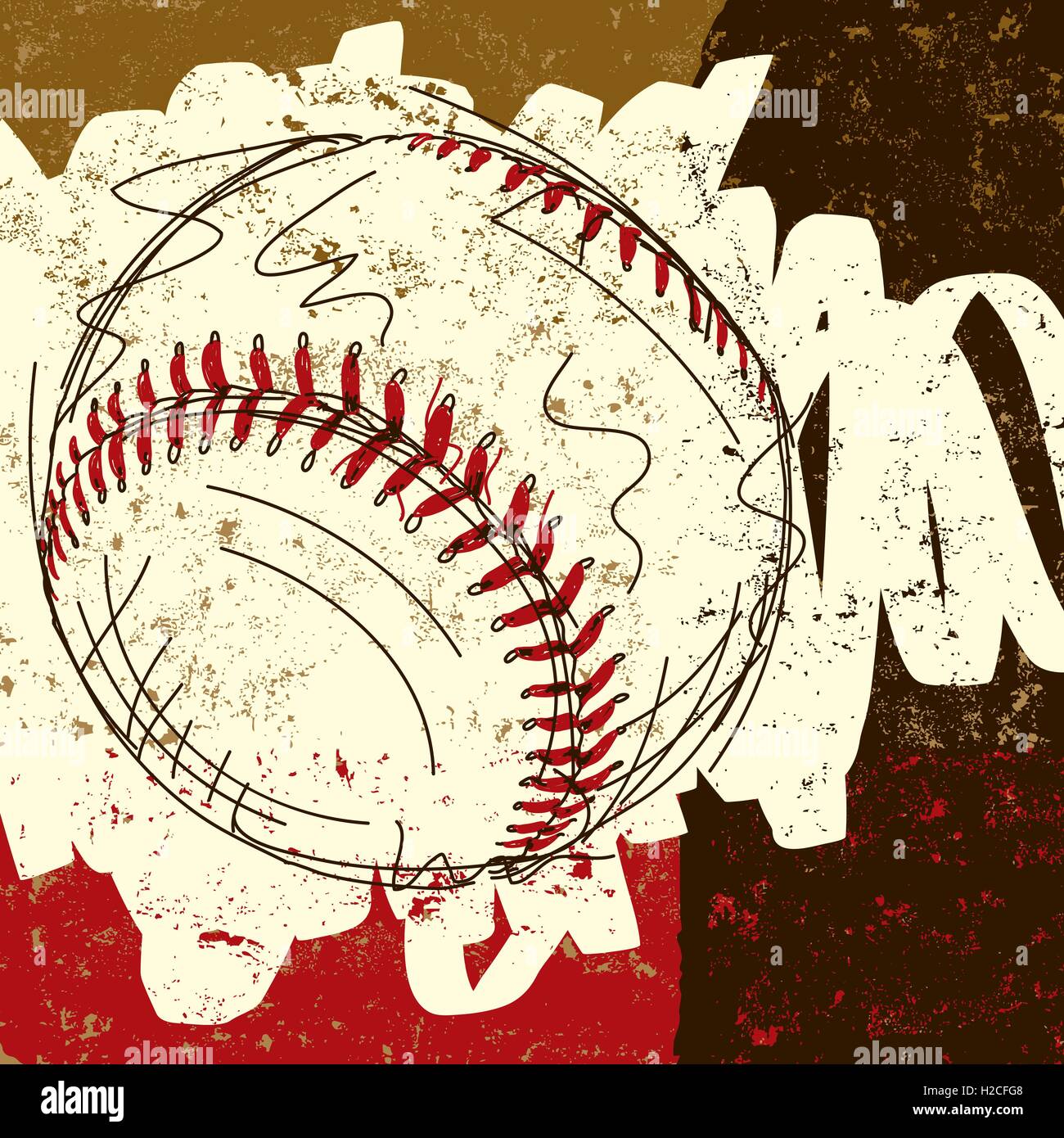 Baseball line art hi-res stock photography and images - Alamy
