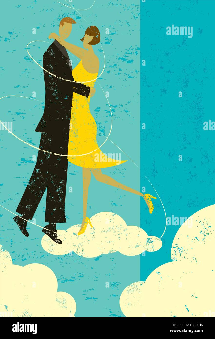 Illustration of a couple hugging hi-res stock photography and images ...