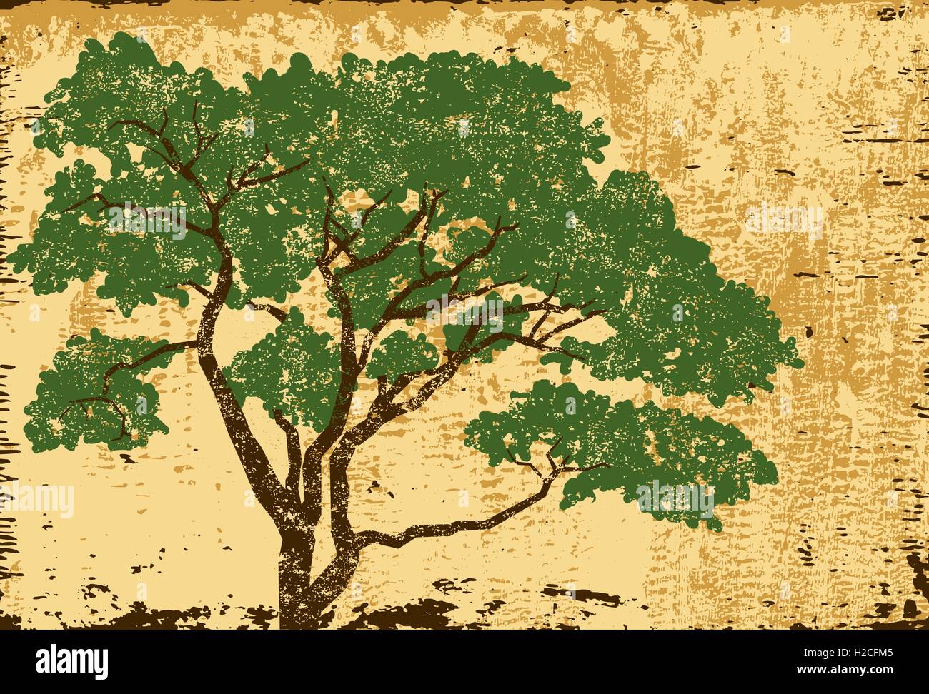 Oak tree vector vectors hi-res stock photography and images - Alamy