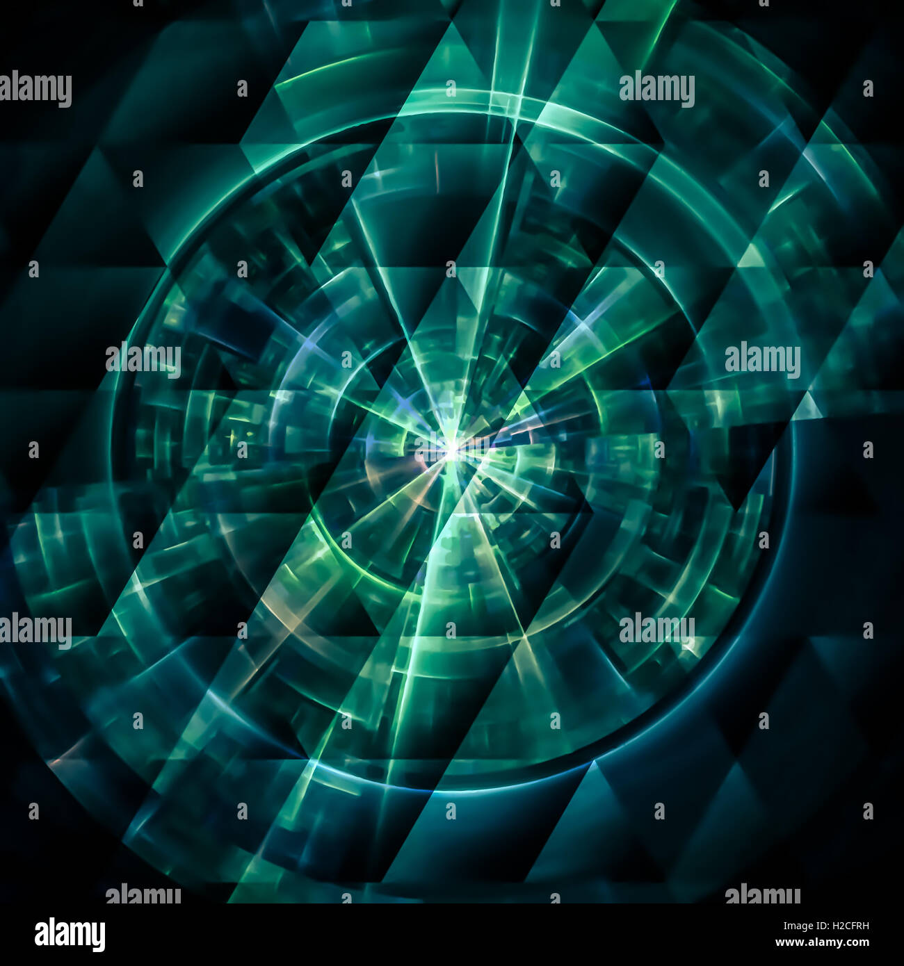 Composition of abstract radial grid Stock Photo - Alamy