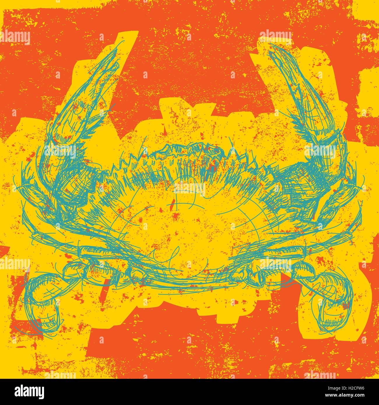 Blue Crab A crab over an abstract background Stock Vector Image & Art ...