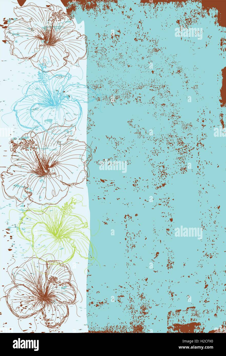 Hibiscus flower drawing hi-res stock photography and images - Alamy