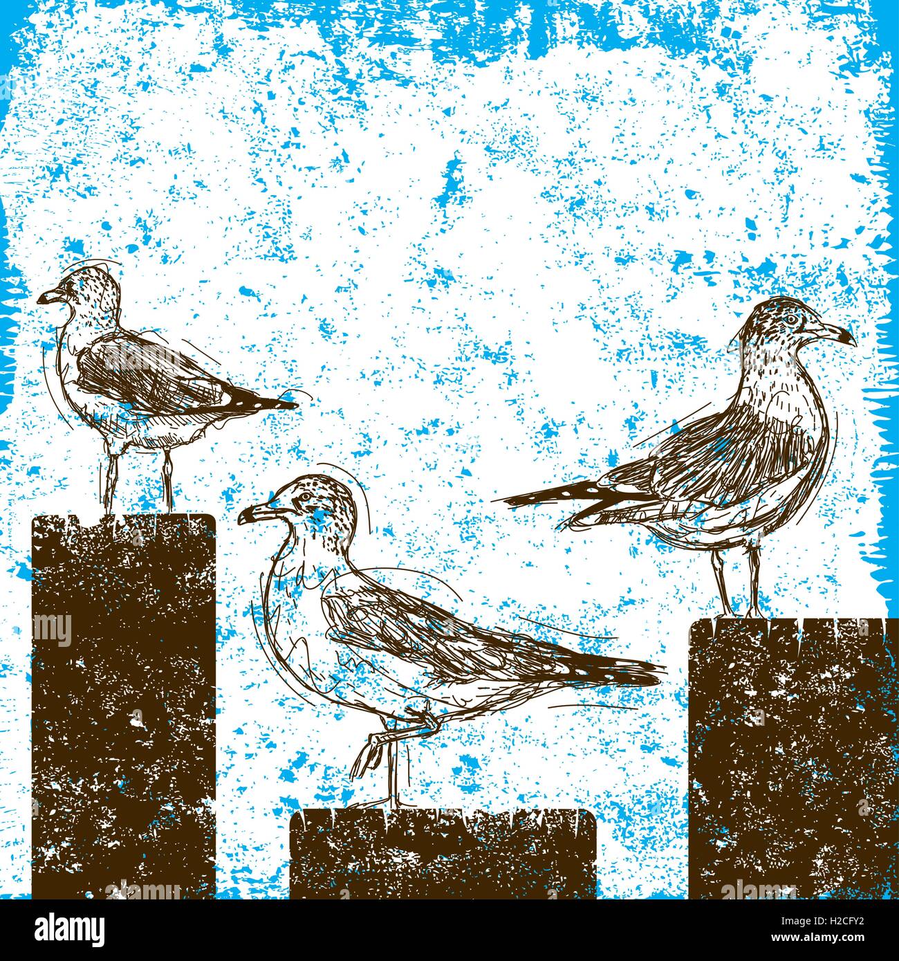 Bird line drawing hi-res stock photography and images - Alamy