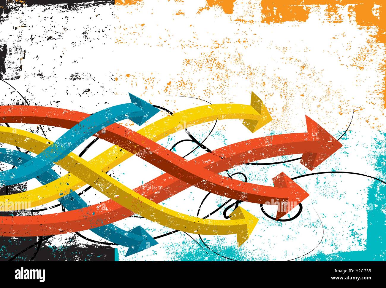 Arrows background 3D arrows intertwined over a textured background ... Arrows background 3D arrows intertwined over a textured background ...