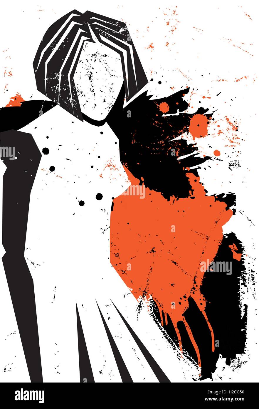 Distressed woman silhouette hi-res stock photography and images - Alamy