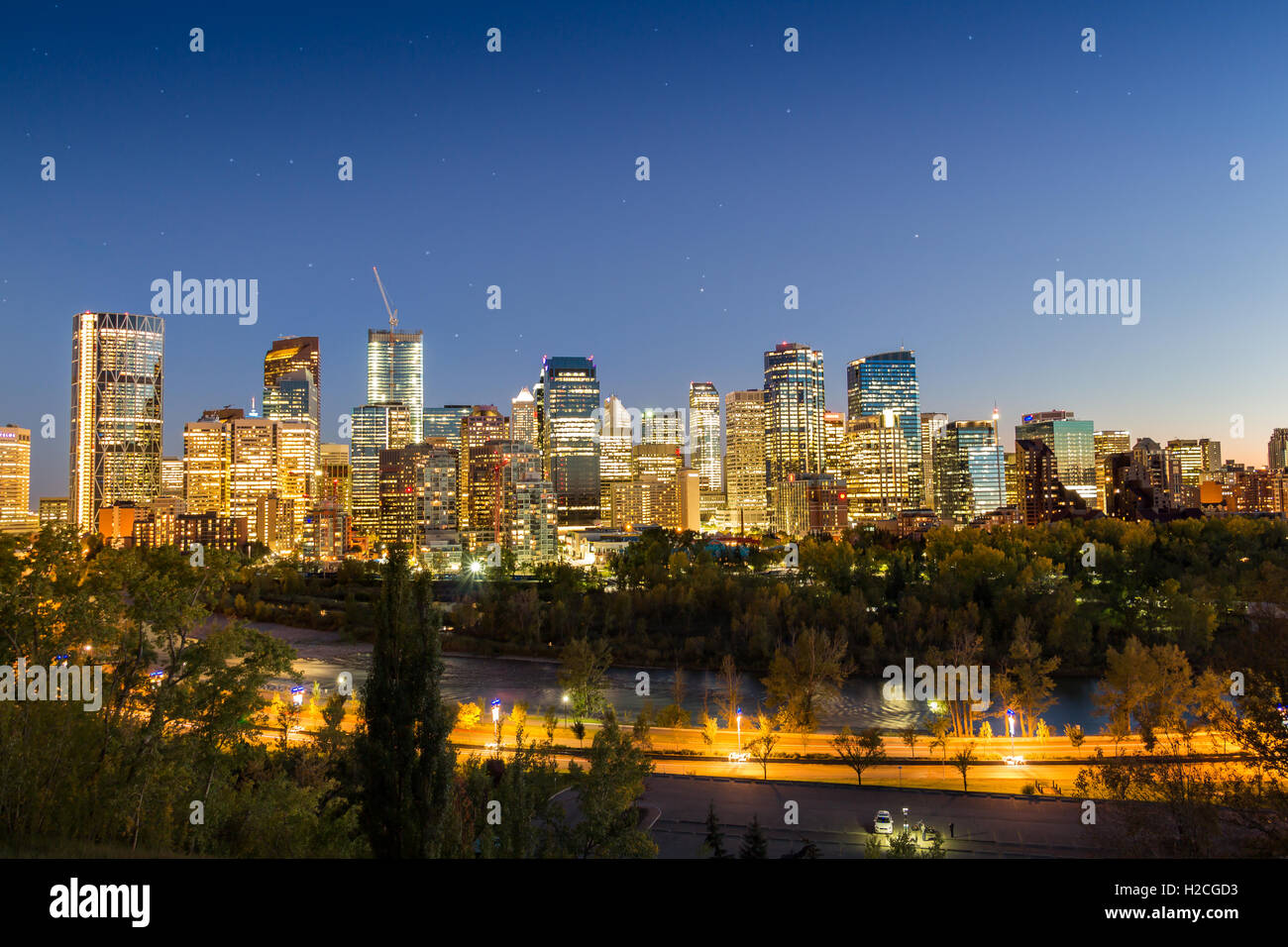 Calgary at night hi-res stock photography and images - Alamy