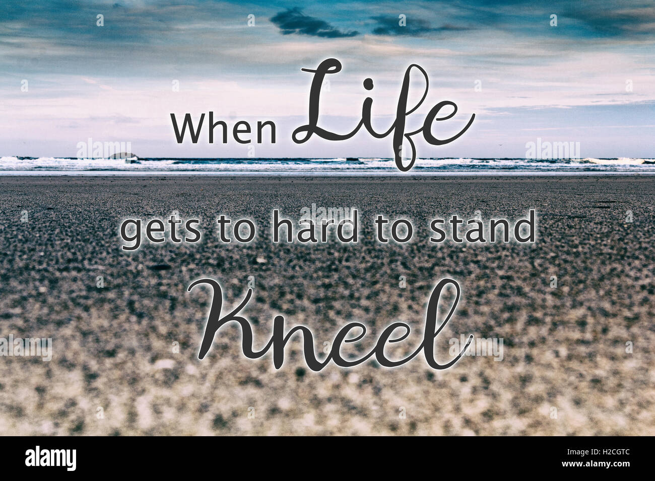 Inspirational motivational quote on a retro style background Stock ...