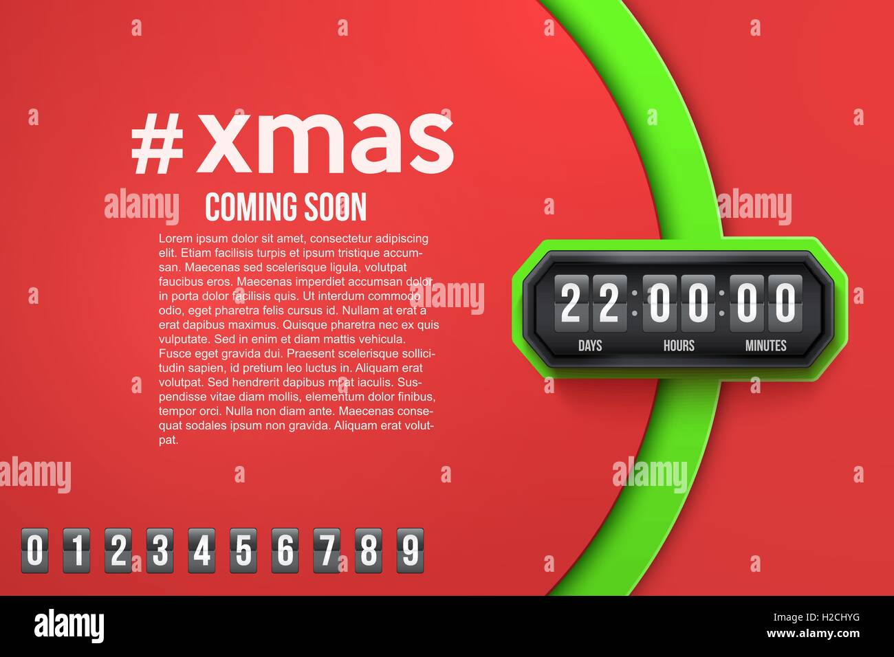 Background Merry Christmas Coming Soon and countdown timer Stock Vector ...