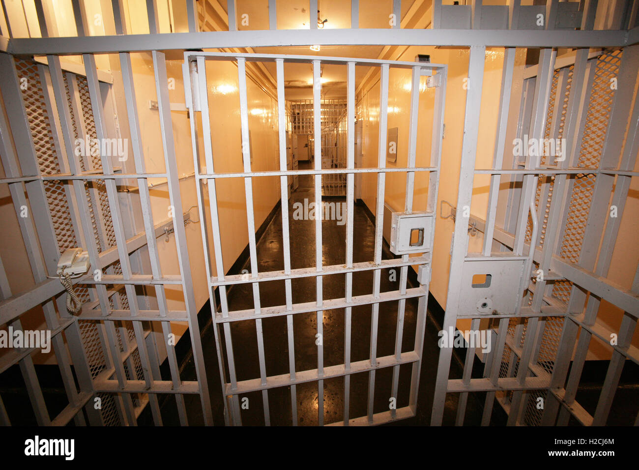 Inside H-Block 4 of the former Maze Prison in Northern Ireland, U.K ...