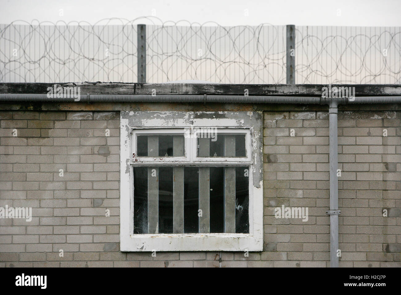 A H-Block prison window from outside the former Maze Prison in Northern ...