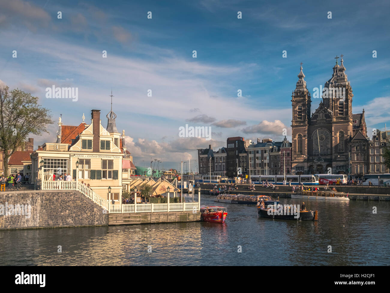 Waterfront area near the Basilica of Saint Nicholas Roman Catholic ...