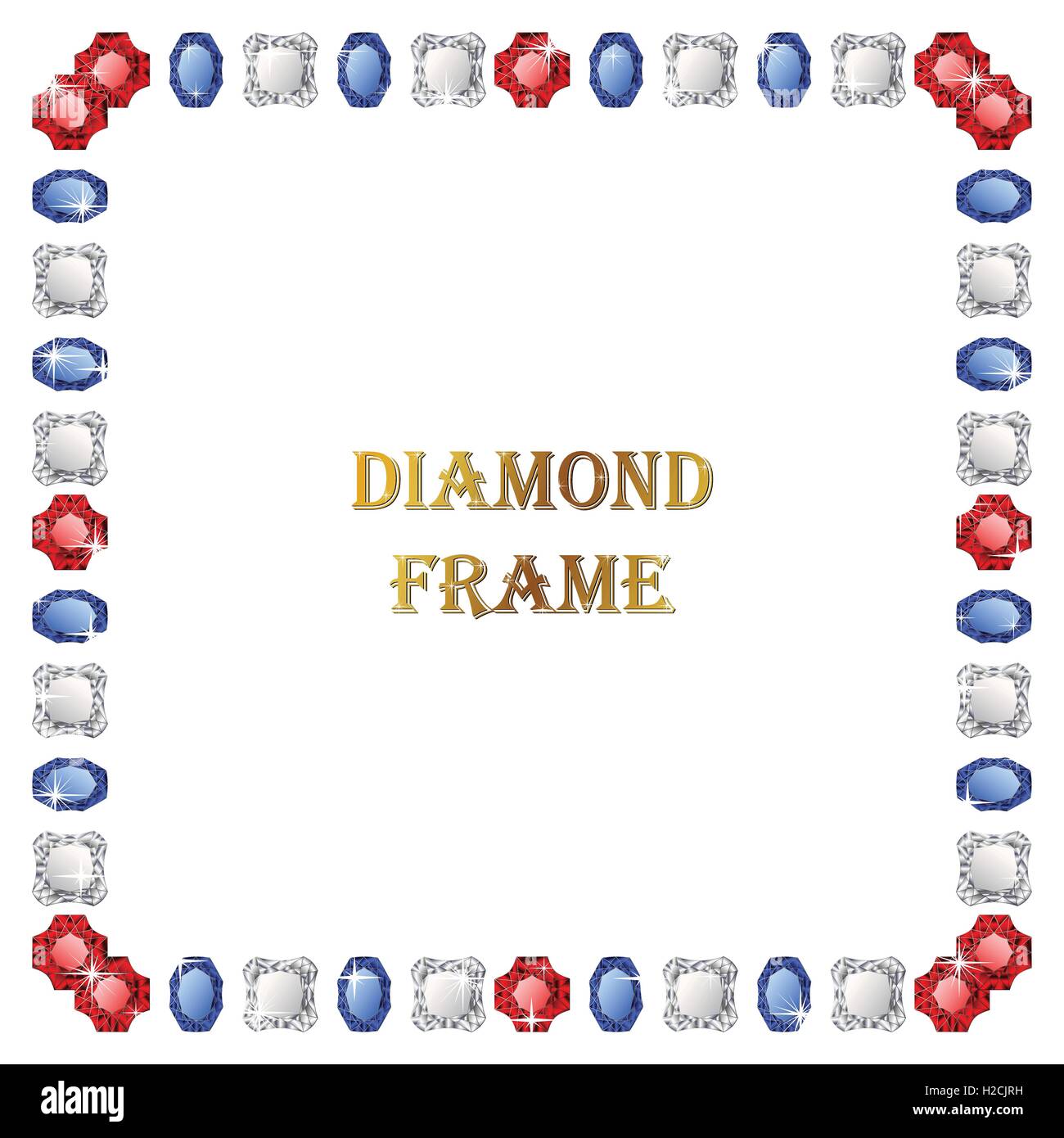 Diamonds square frame Stock Vector Image & Art - Alamy