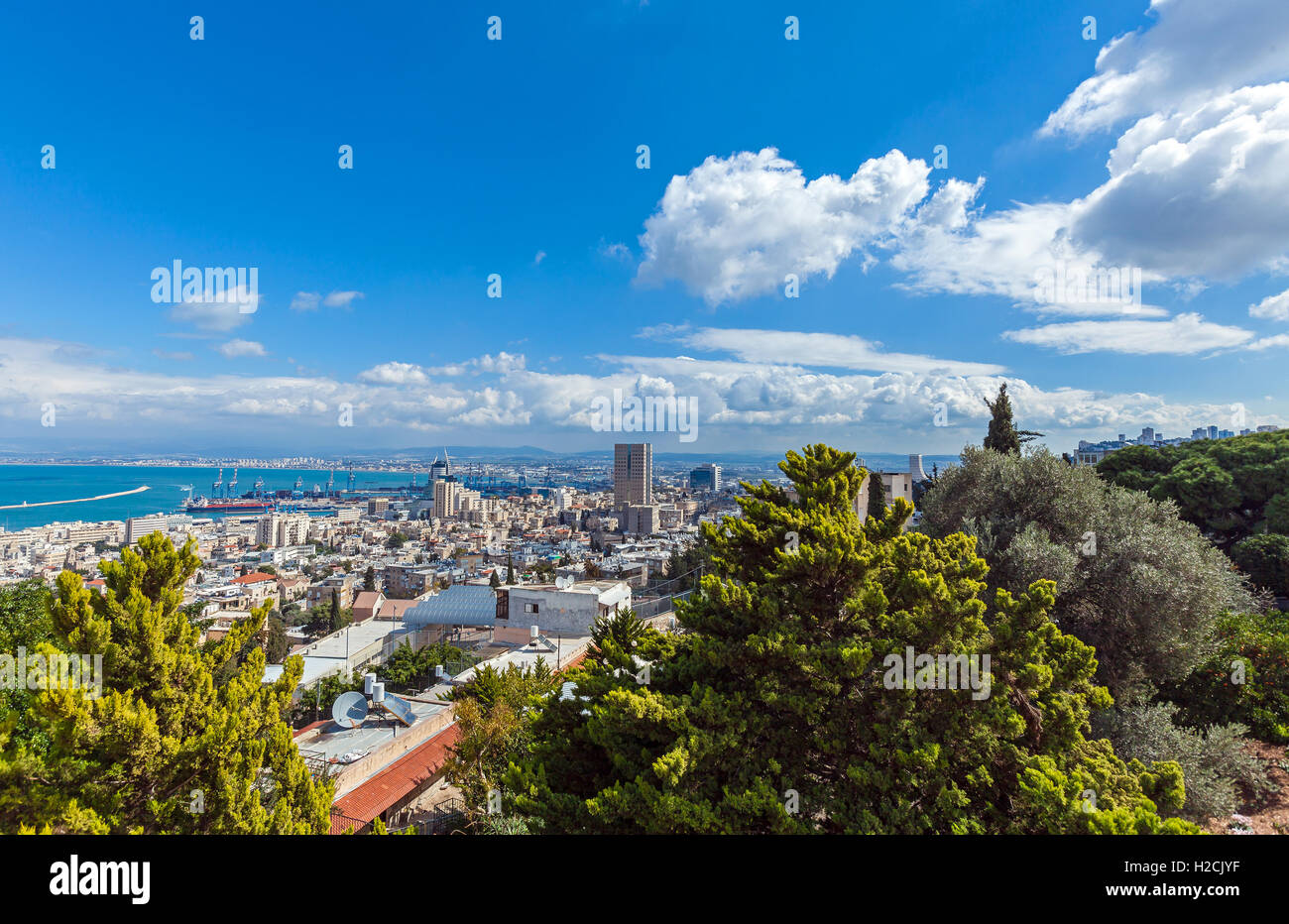 Aerial View of Haifa city, Israel Stock Photo - Alamy
