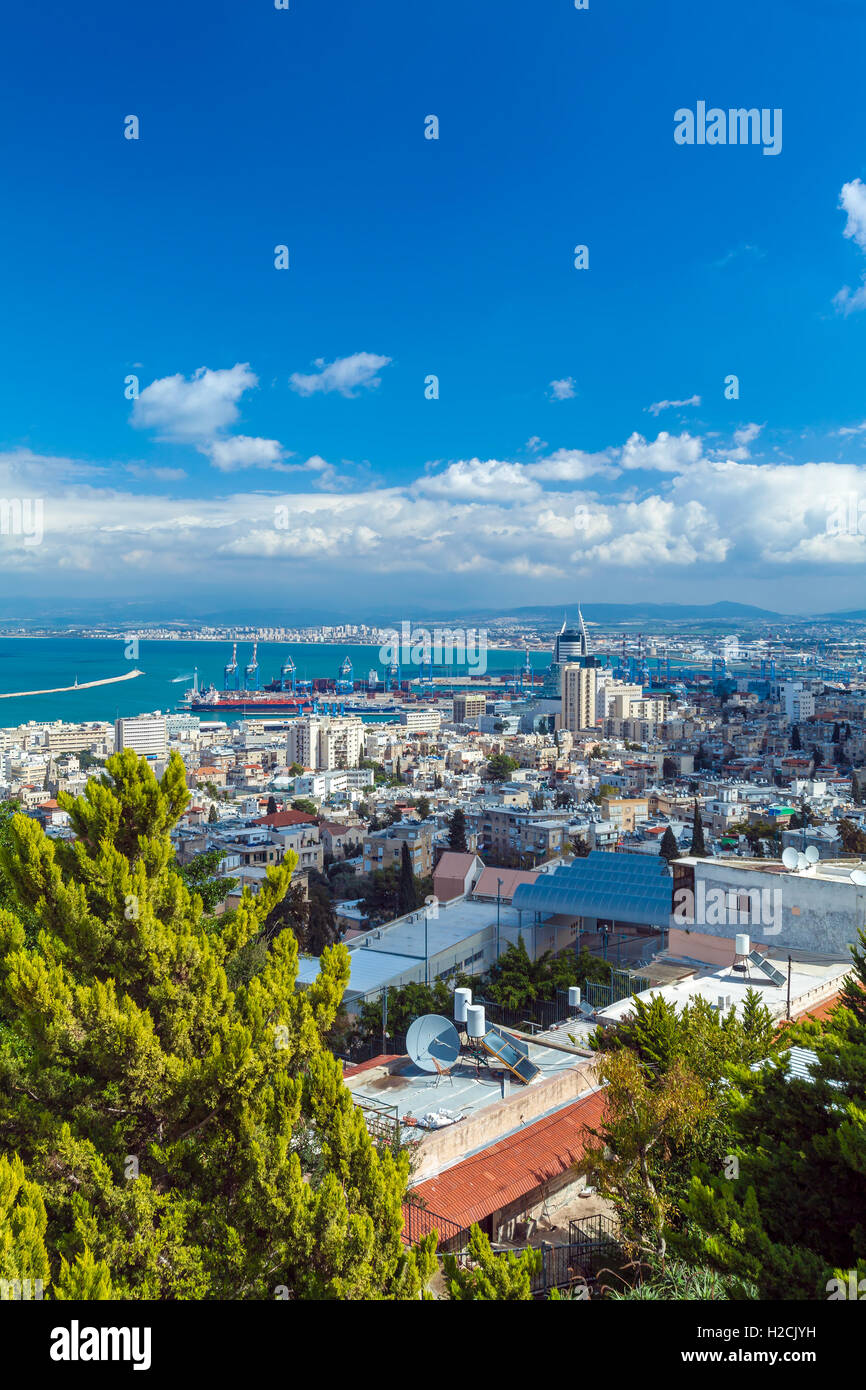 Aerial View of Haifa city, Israel Stock Photo - Alamy