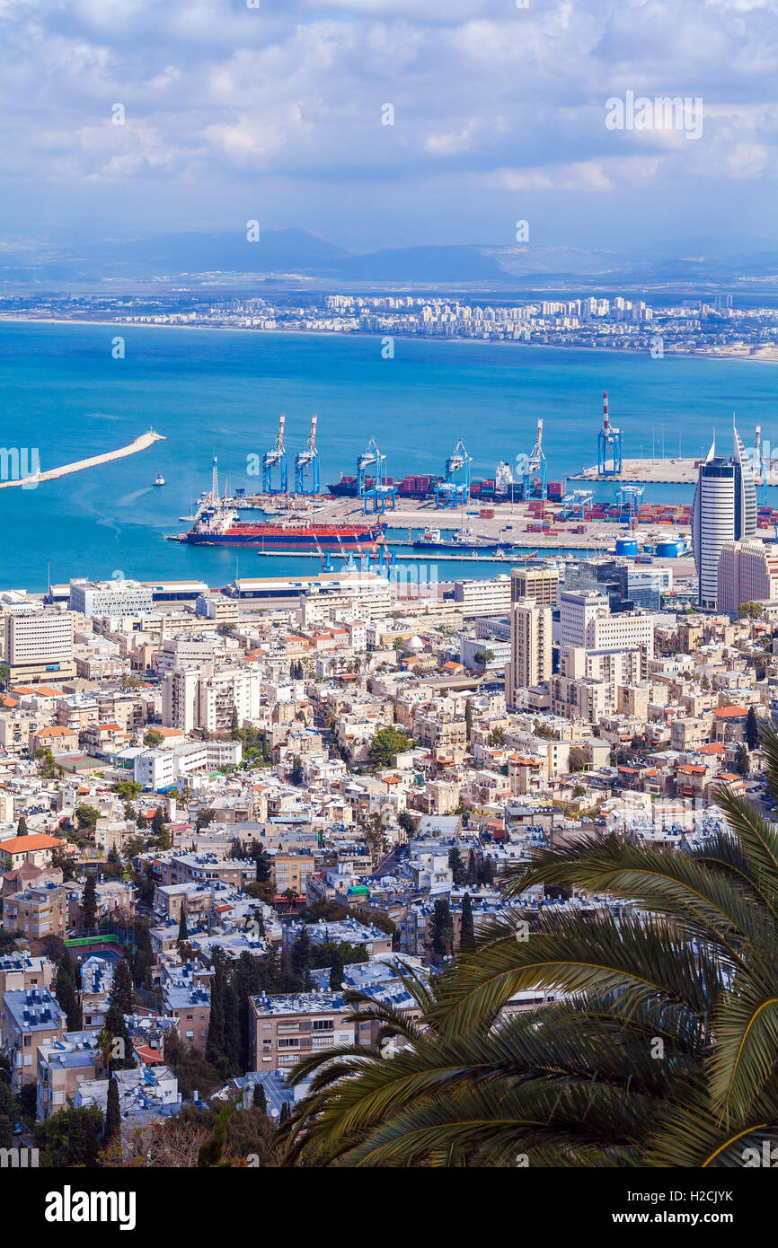 Aerial View of Haifa city, Israel Stock Photo - Alamy