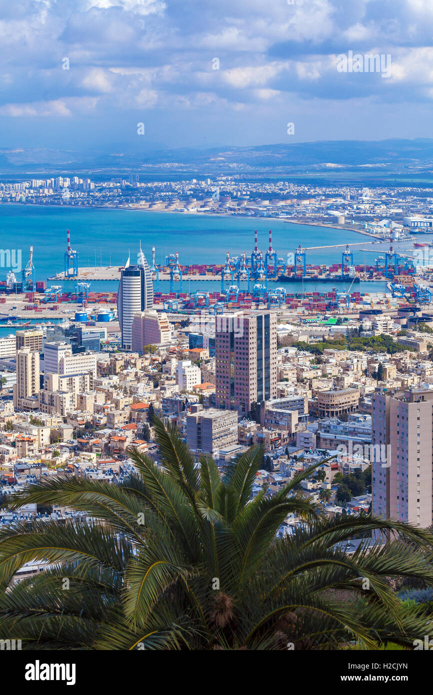Aerial View of Haifa city, Israel Stock Photo - Alamy