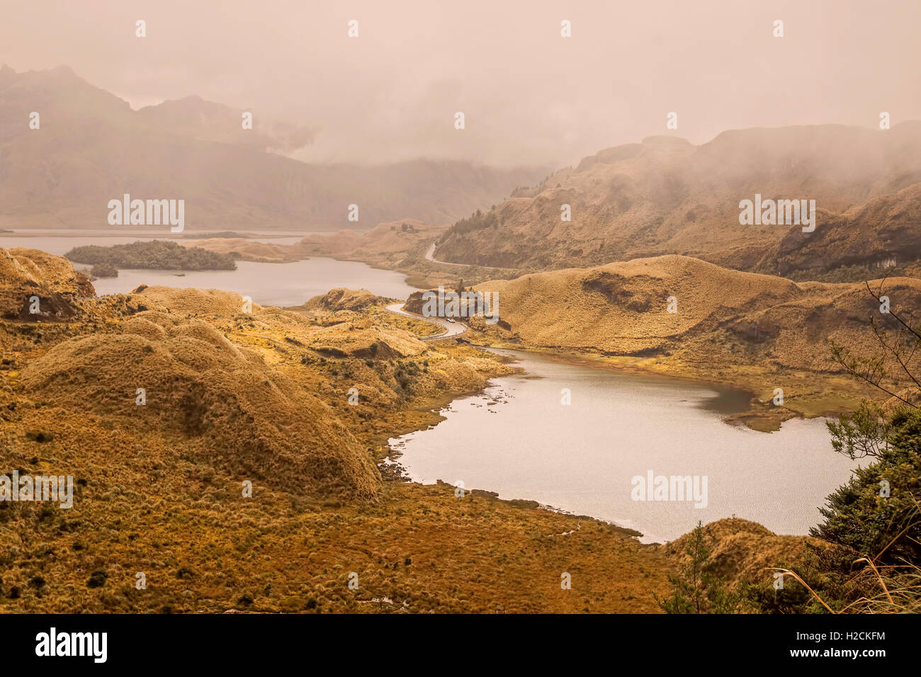 Aerial View Of Atillo Lagoon, Ecuador, South America Stock Photo - Alamy