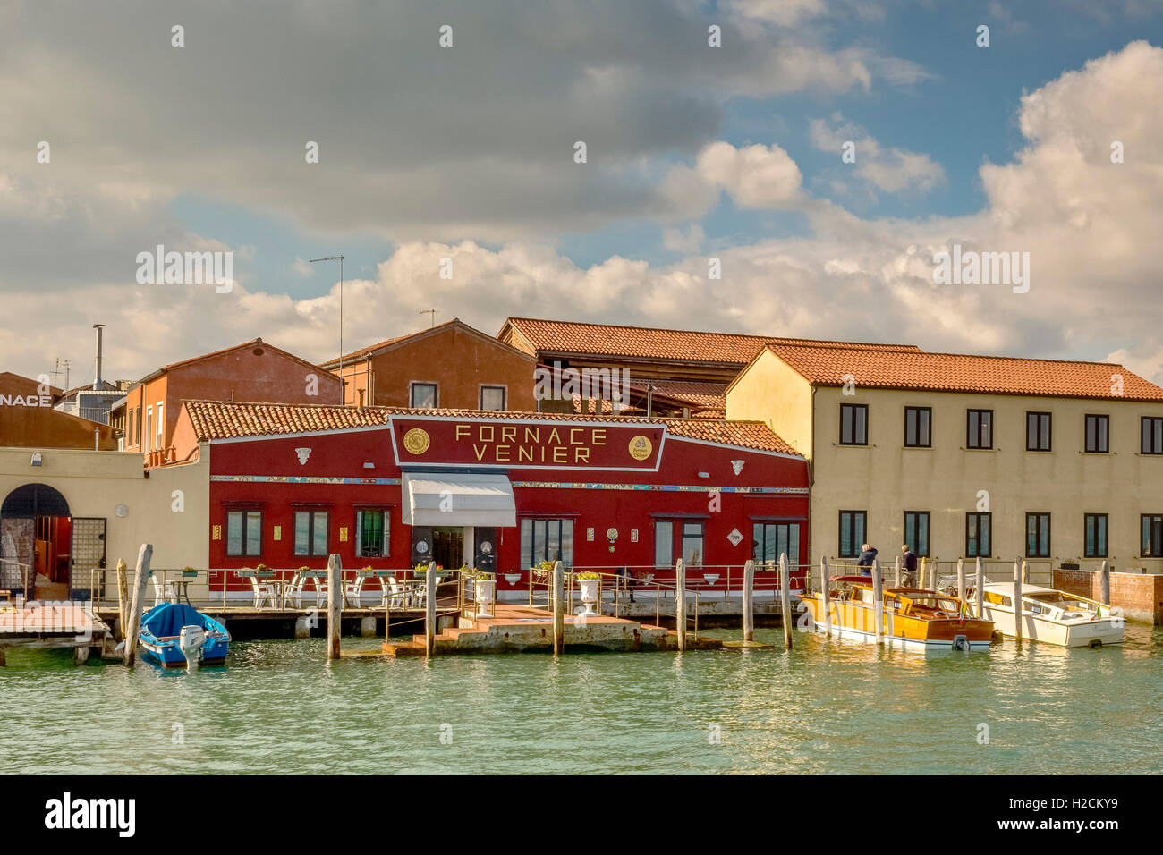 Glass making factory Fornace Venier Murano Venice Italy Stock Photo - Alamy