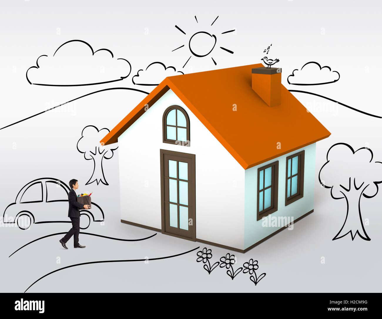 Buying first house, dream home Stock Photo - Alamy