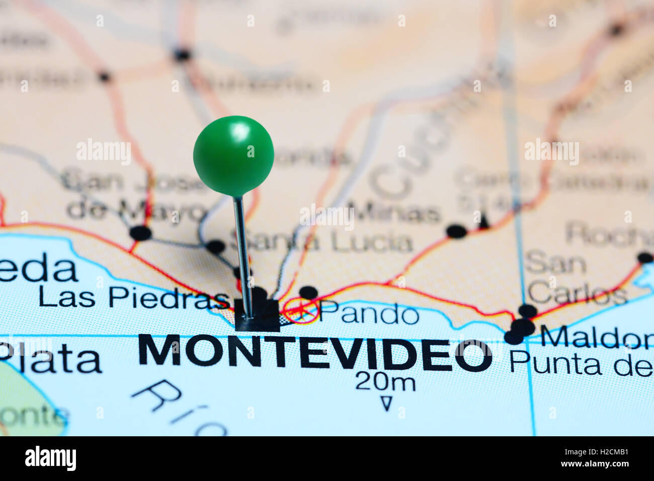 Montevideo map hi-res stock photography and images - Alamy