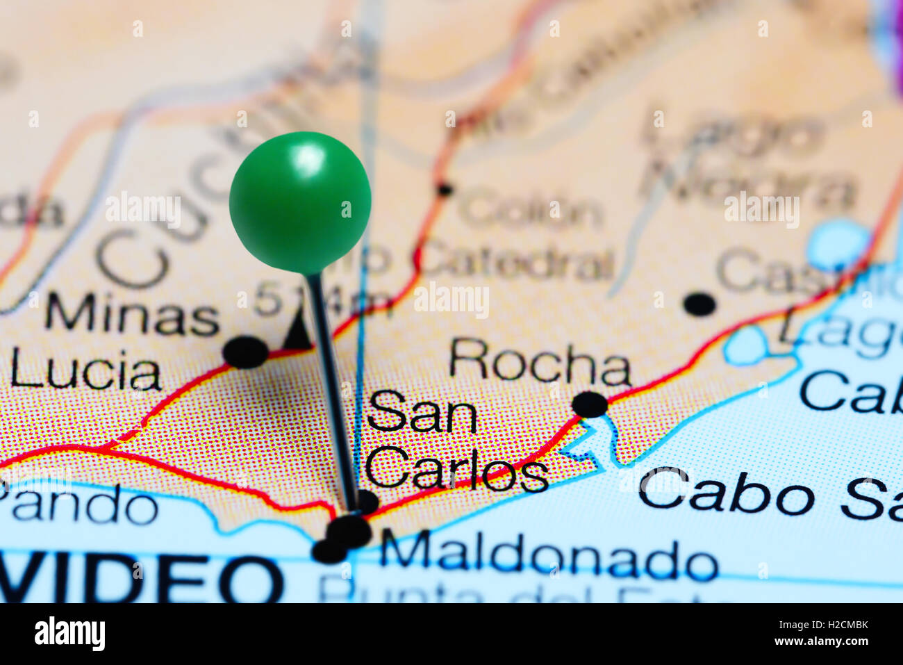 San carlos on a map hi-res stock photography and images - Alamy