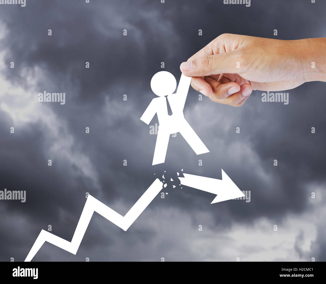 Leader helping a businessman from crisis, leadership concept Stock ...