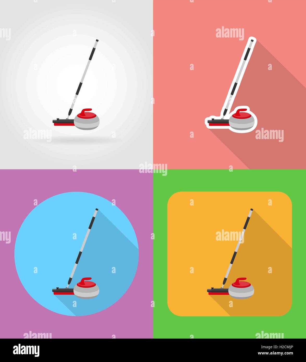 Curling sport cartoon hi-res stock photography and images - Alamy