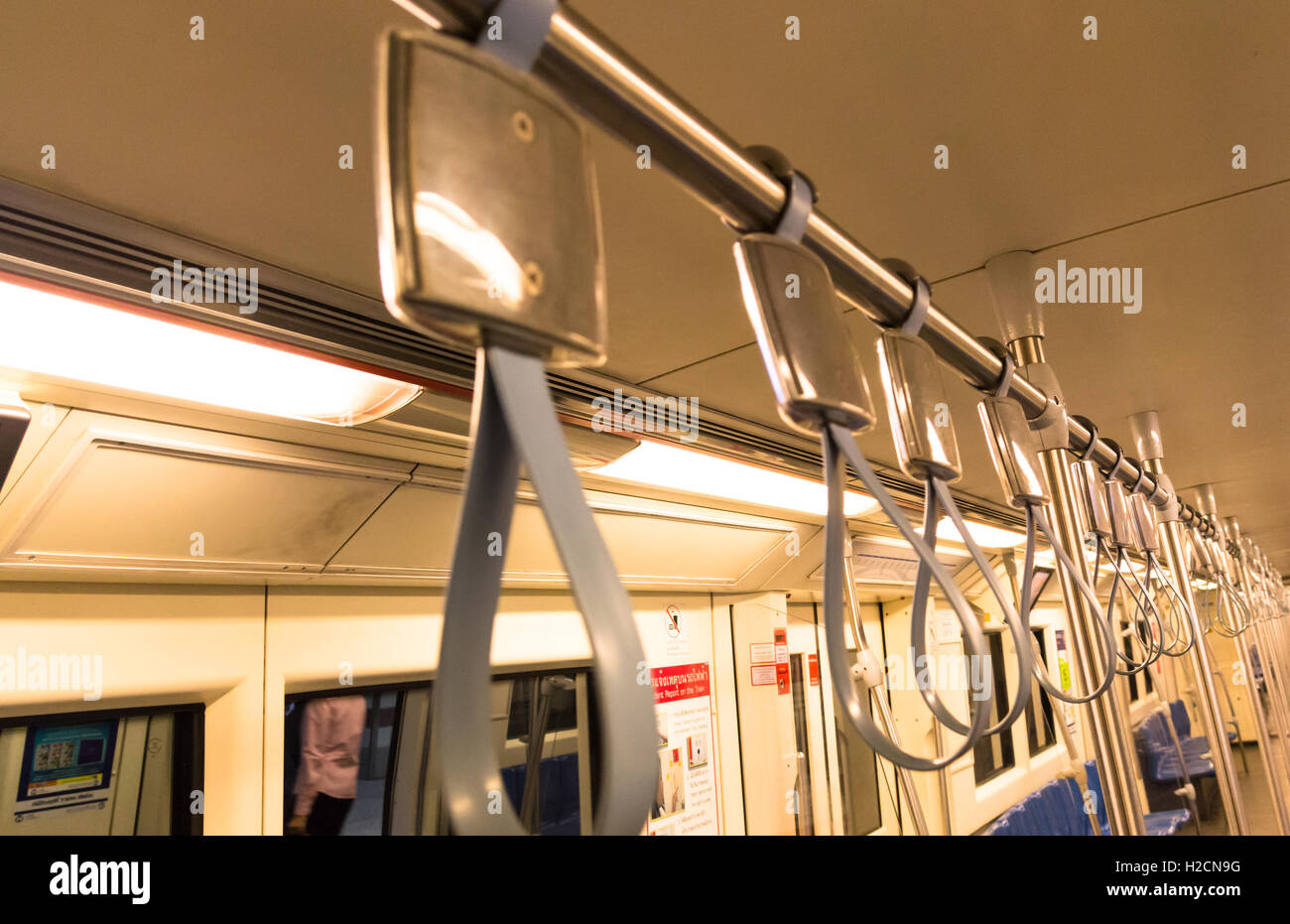 Inside a subway train hi-res stock photography and images - Alamy