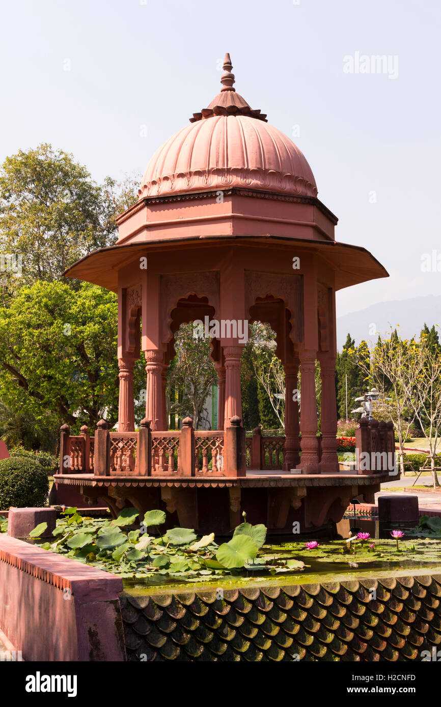 Pink dome india style in pool Stock Photo - Alamy