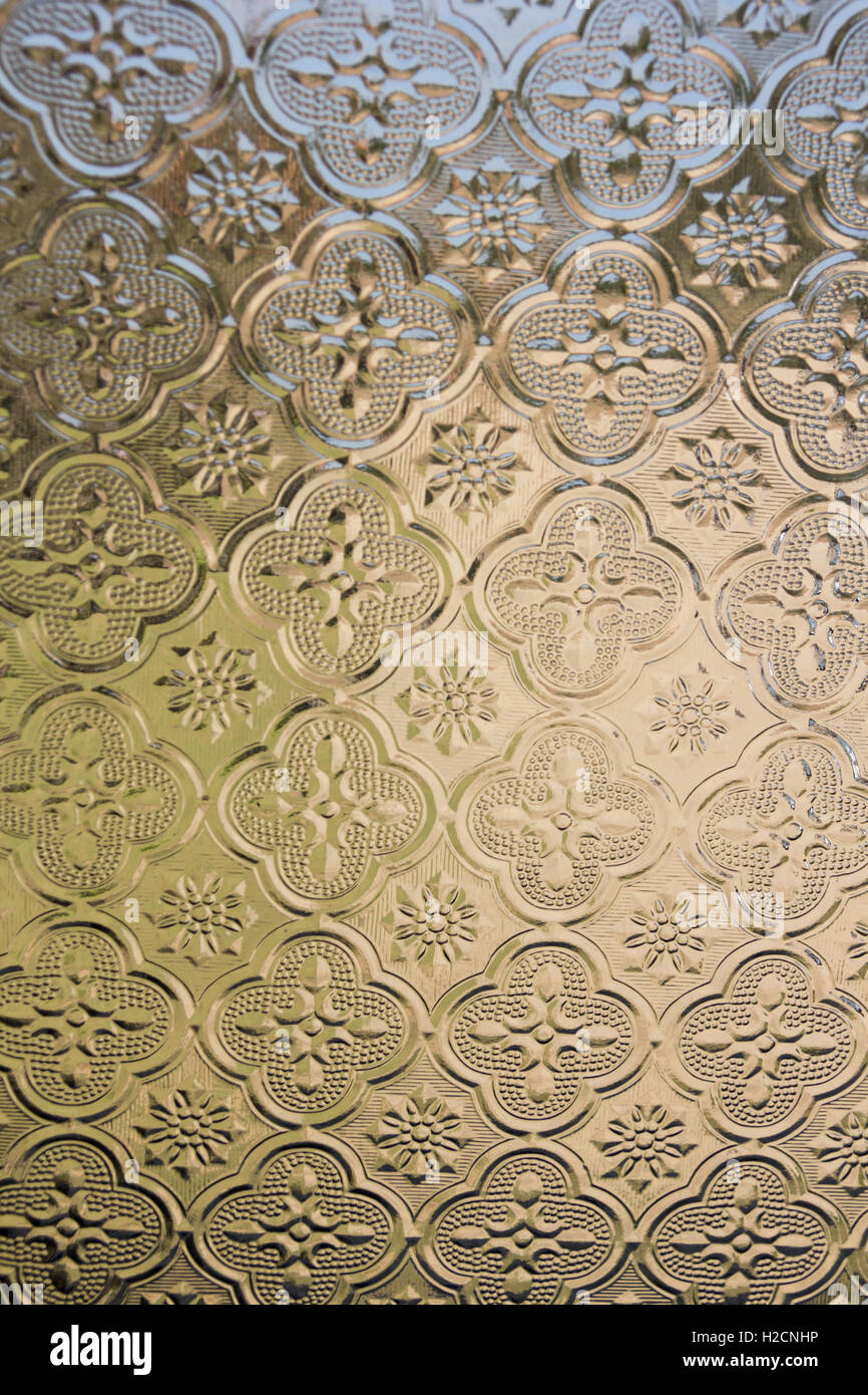 glass with patterns of flower Stock Photo - Alamy