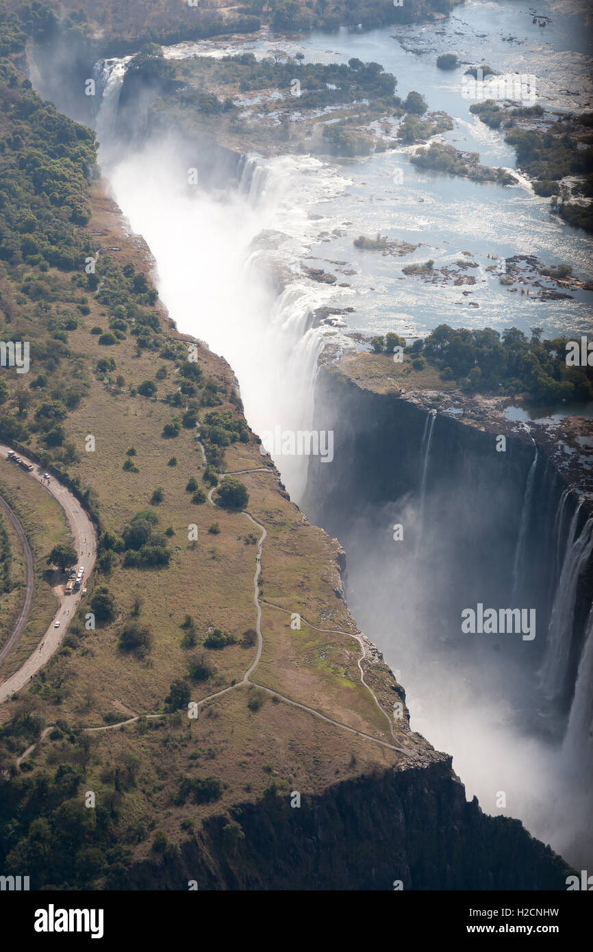 Victoria Falls, discovered by David Livingstone in 1865, from Zambia ... Victoria Falls, discovered by David Livingstone in 1865, from Zambia ...