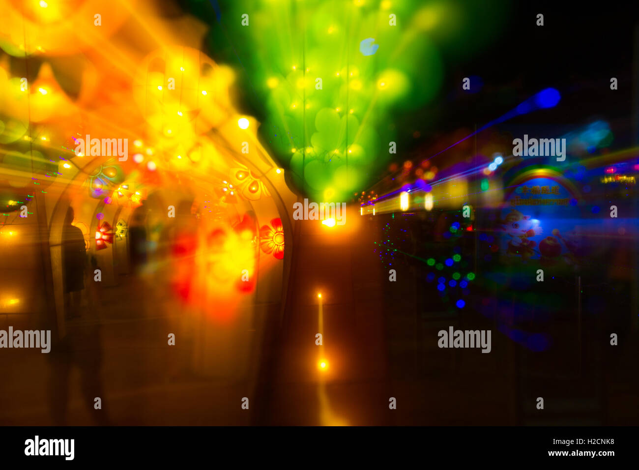 Abstract light in the night background Stock Photo - Alamy