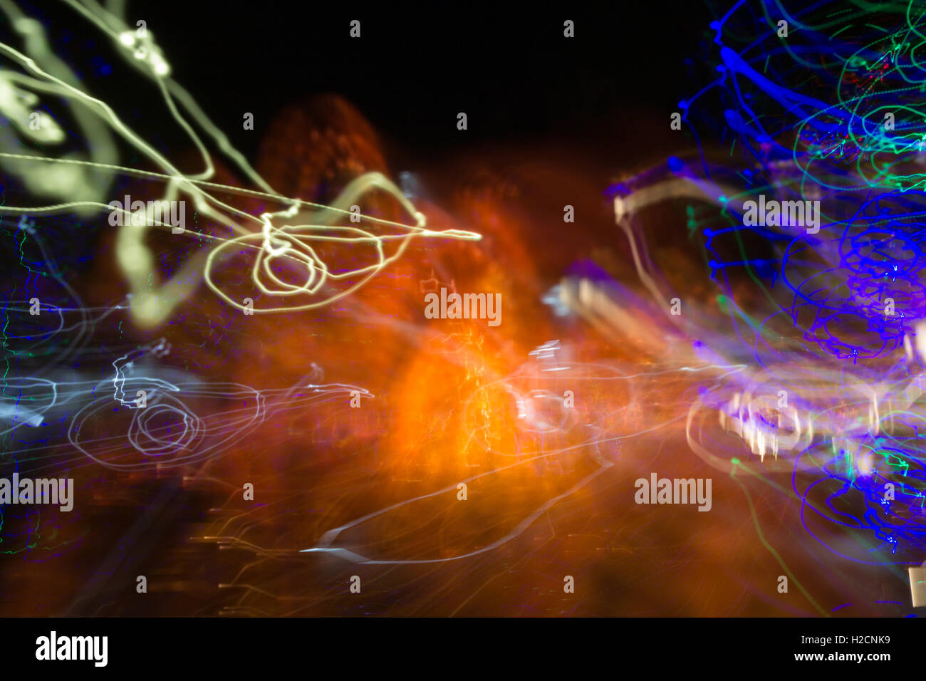 Abstract light in the night background Stock Photo - Alamy