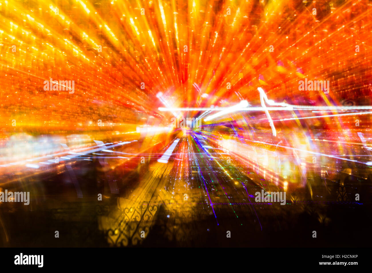 Abstract light in the night background Stock Photo - Alamy