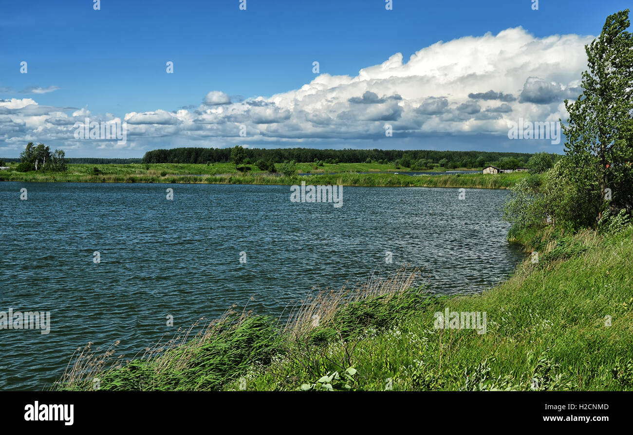 Windy summer day on the waterfront Stock Photo - Alamy