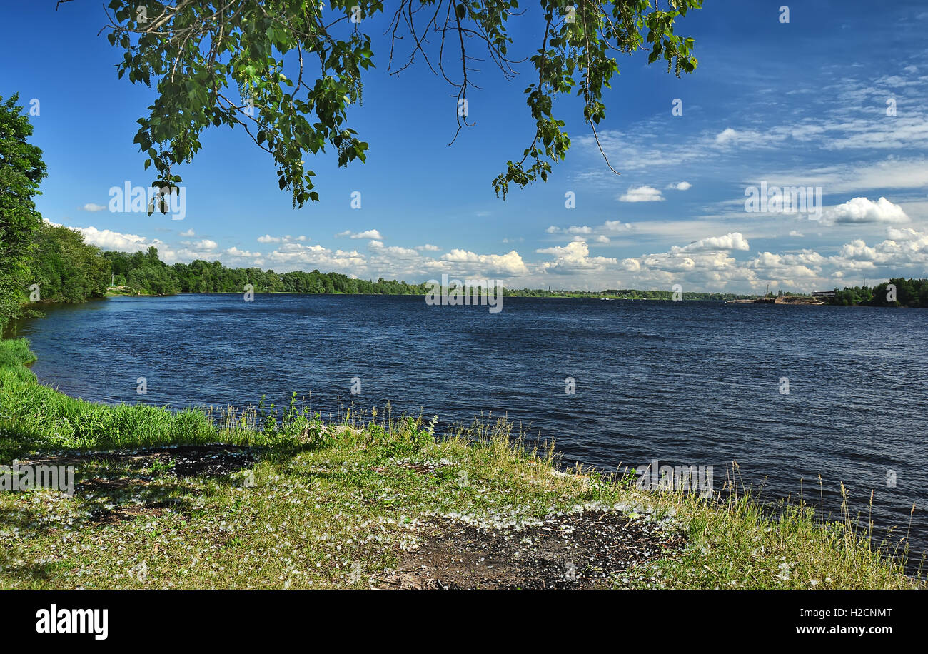 Windy summer day on the waterfront Stock Photo - Alamy
