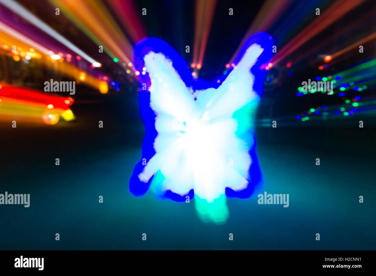 Abstract light in the night background Stock Photo - Alamy