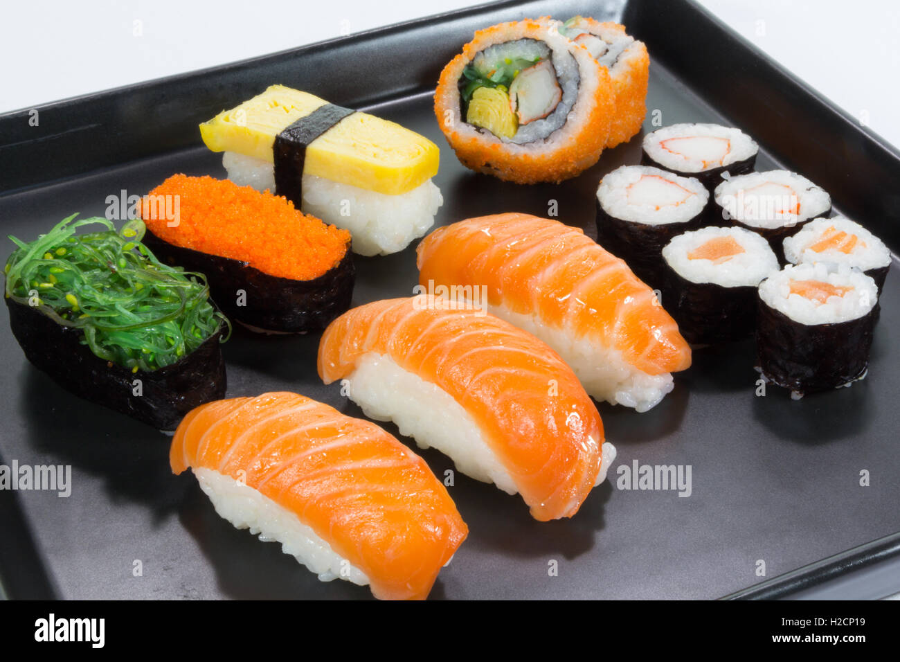 The composition of nigiri sushi Stock Photo - Alamy