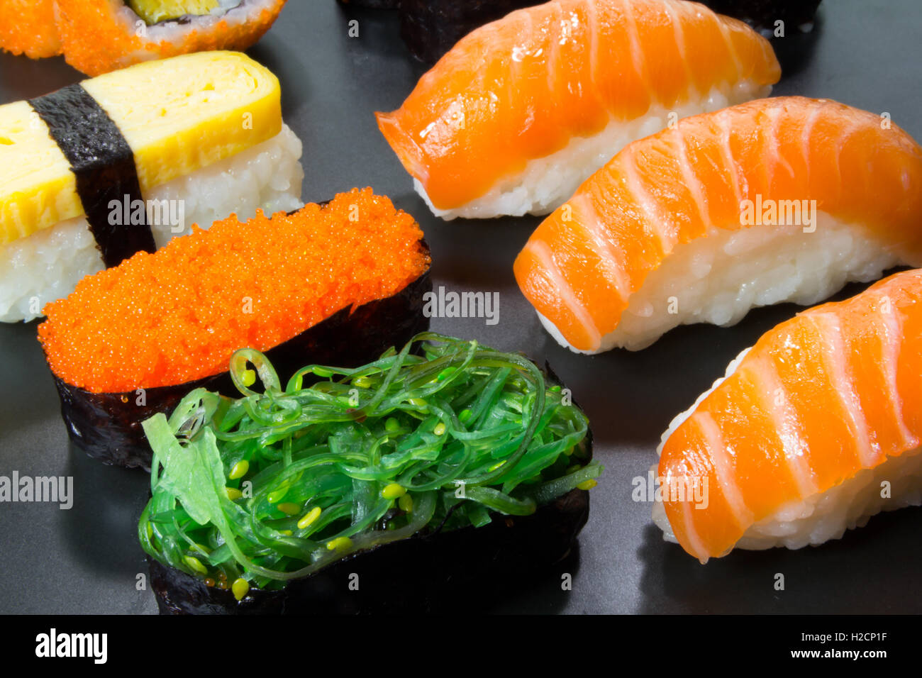 The composition of nigiri sushi Stock Photo - Alamy