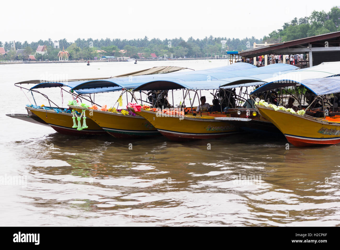 long tailed boat in the river Stock Photo - Alamy
