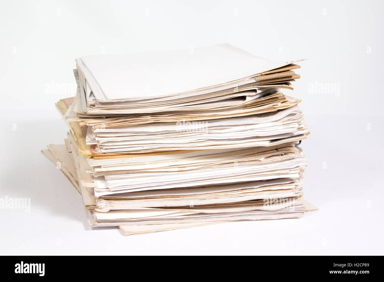 old paper document isolated on white background Stock Photo - Alamy