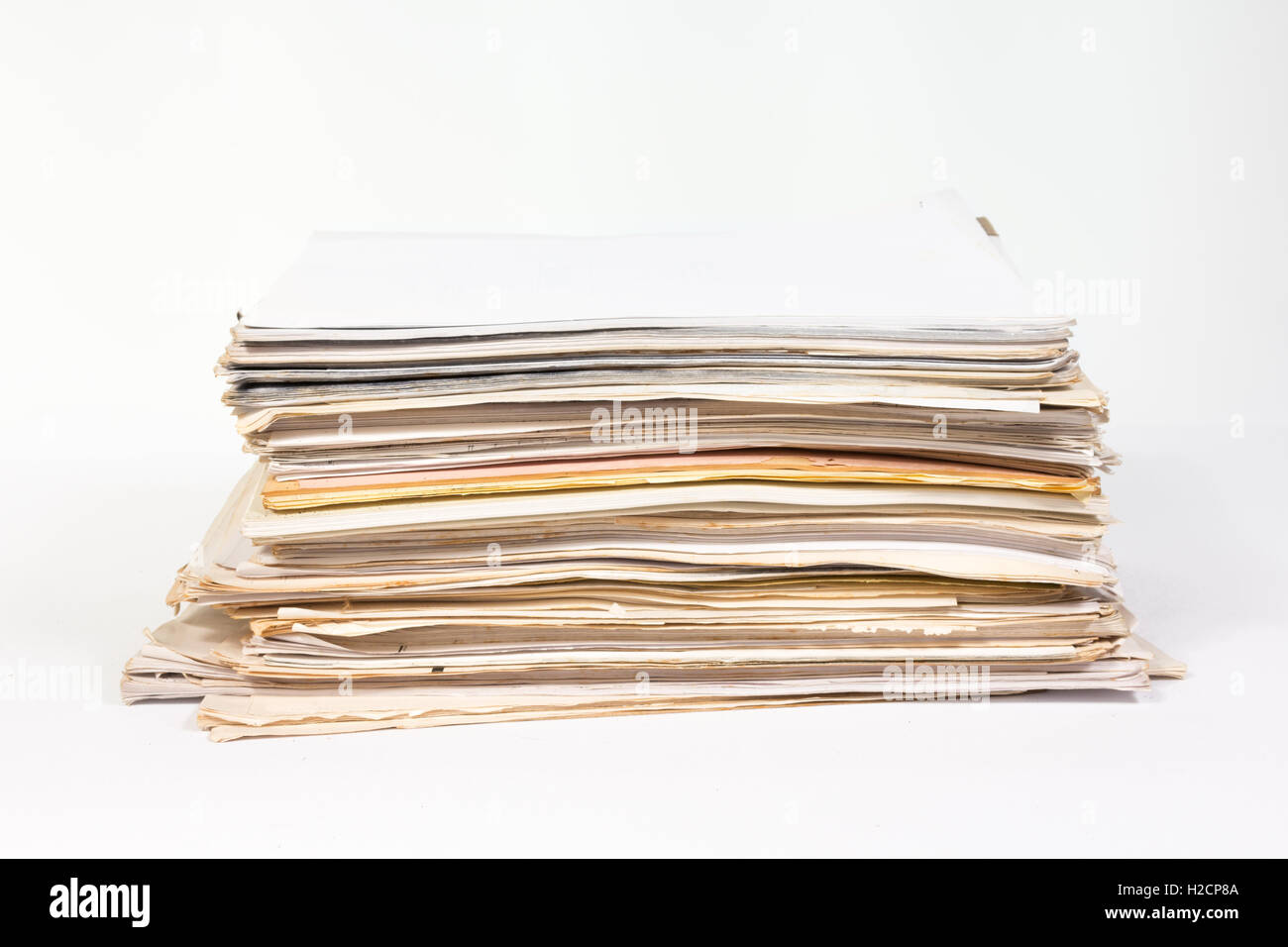 old paper document isolated on white background Stock Photo - Alamy