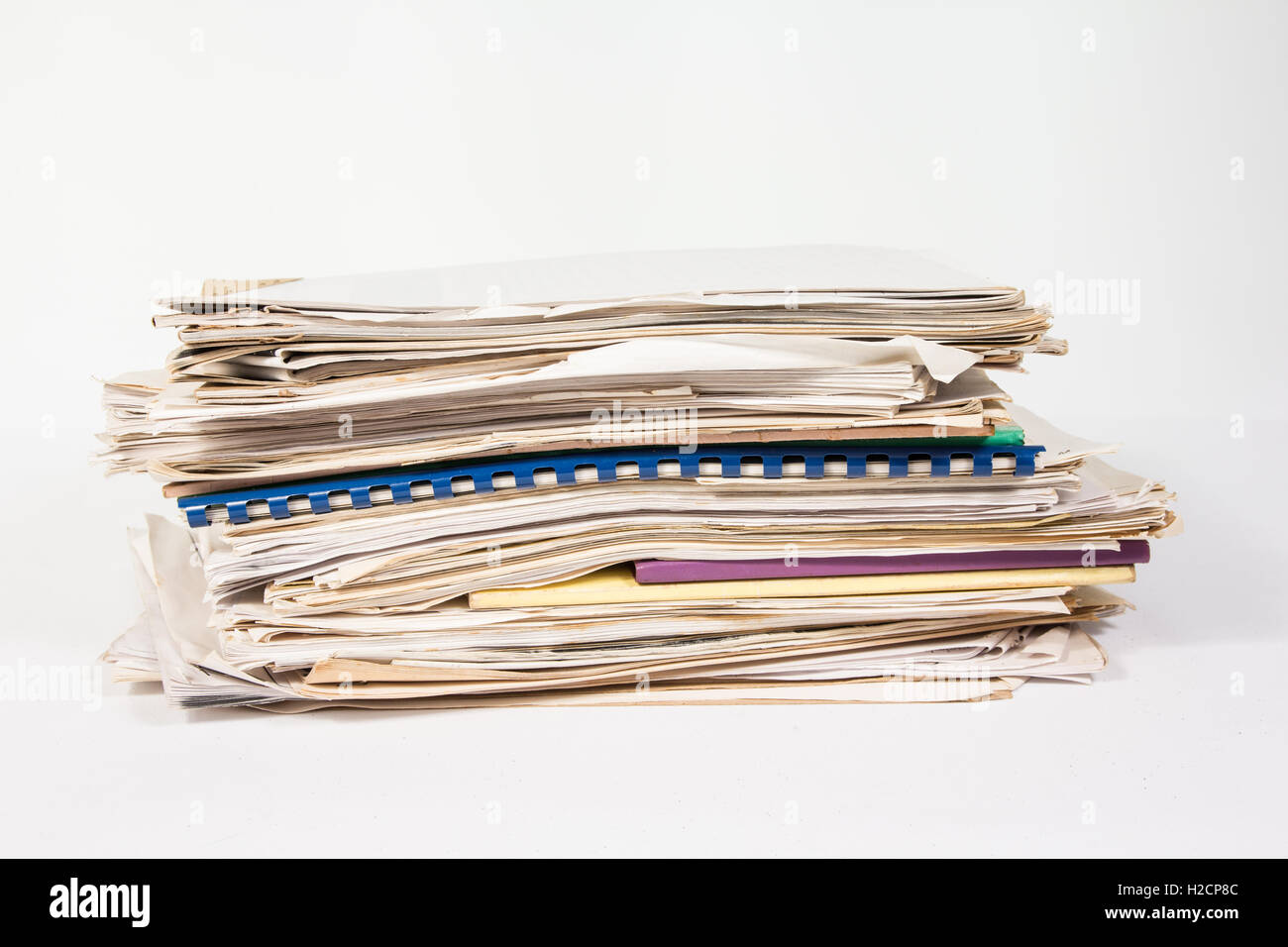 old paper document isolated on white background Stock Photo - Alamy