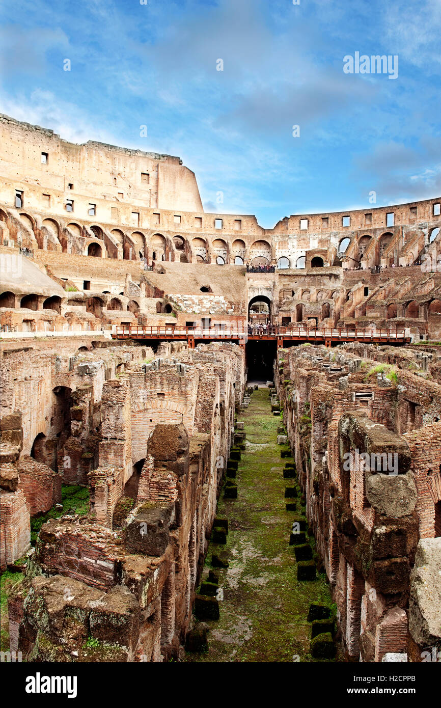 Rome Colosseum Interior Stock Photo - Alamy