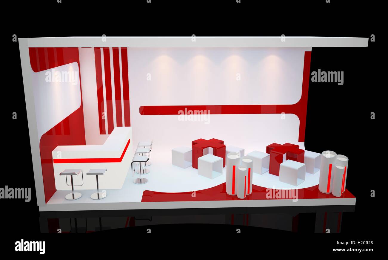 blank modern booth exhibition design Stock Photo - Alamy