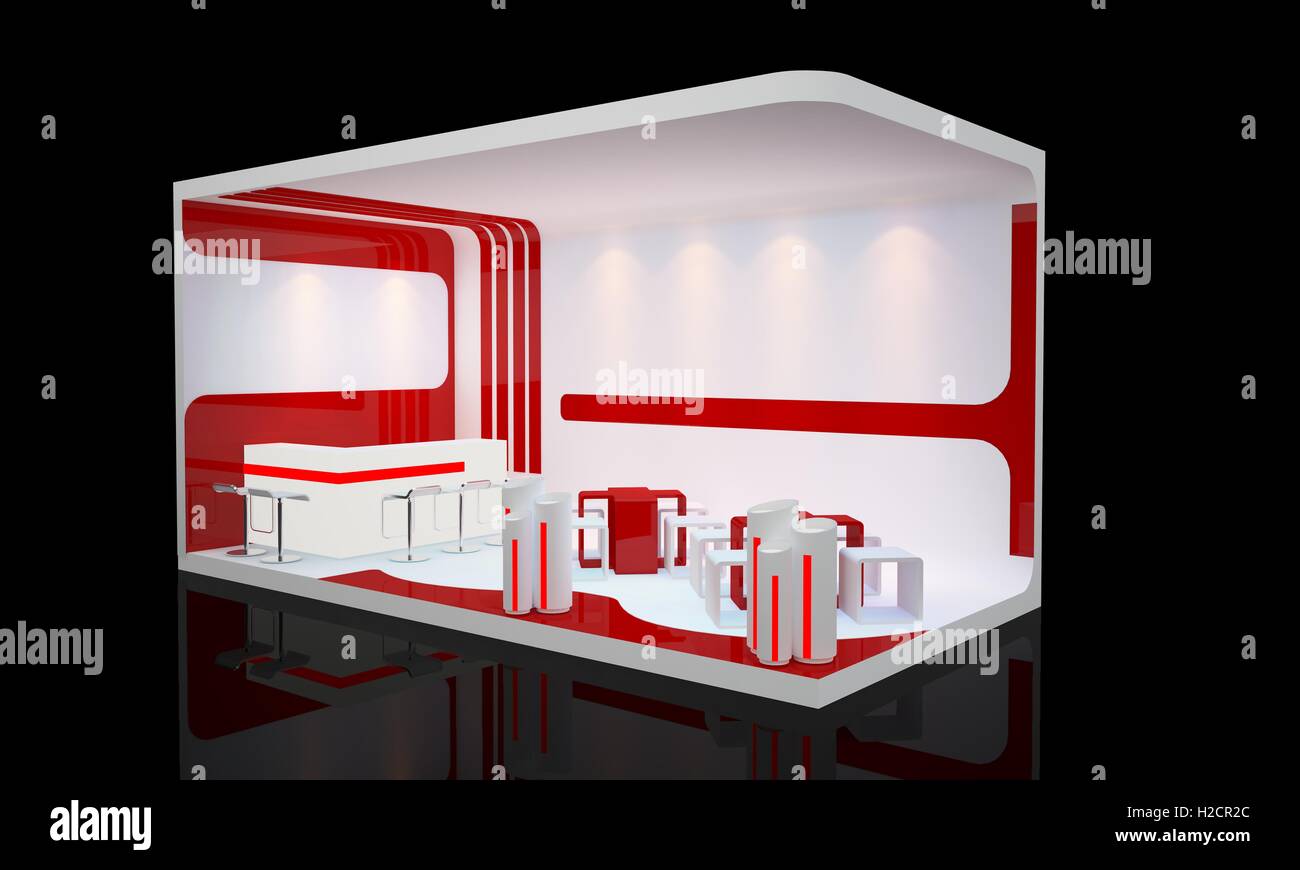 blank modern booth exhibition design Stock Photo - Alamy