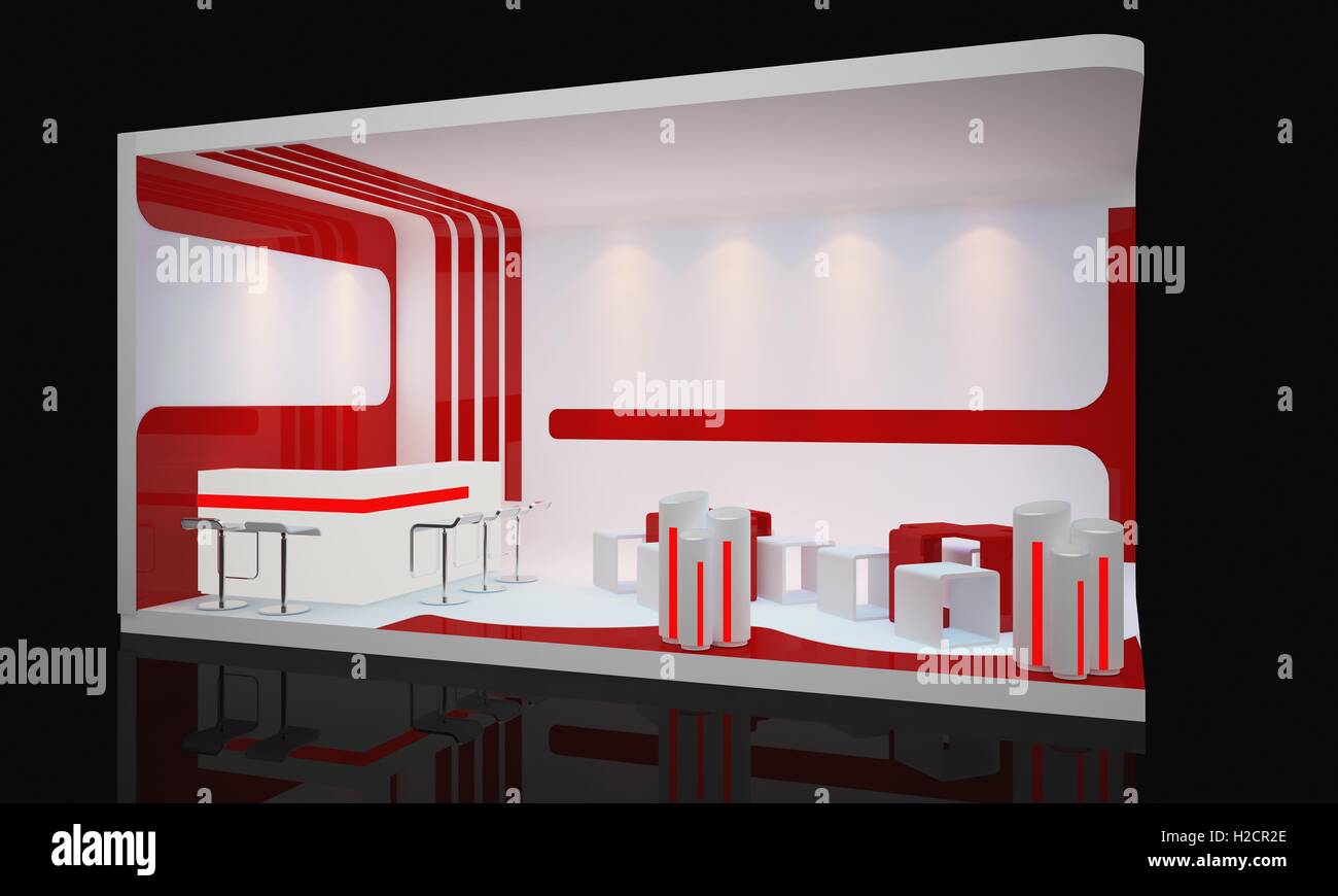 blank modern booth exhibition design Stock Photo - Alamy